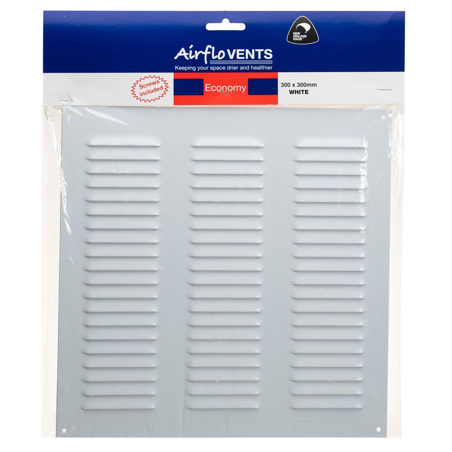 Airflo | Louvre Vent 300 x 300 mm White | Mitre10