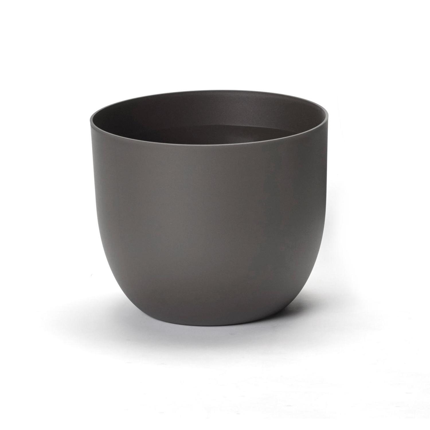 Euro3Plast | Plastic Rio Cache Pot Anthracite 35cm | Mitre10