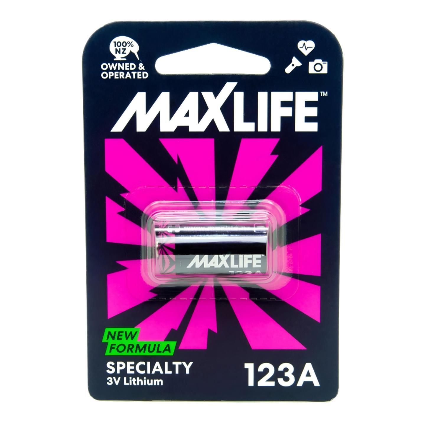 Maxlife | Lithium Battery 123A | Mitre10
