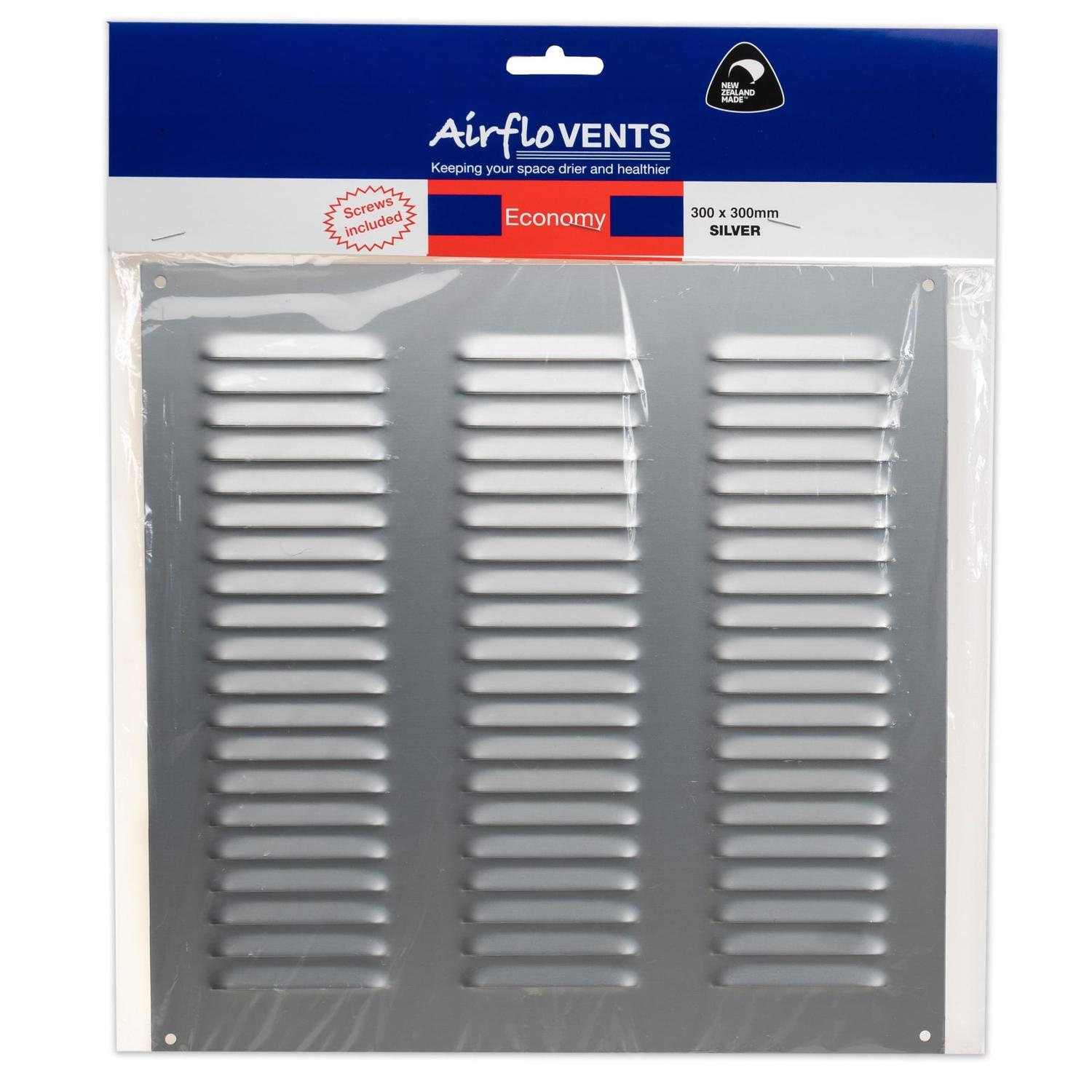 Airflo | Louvre Vent 300 x 300 mm Silver | Mitre10