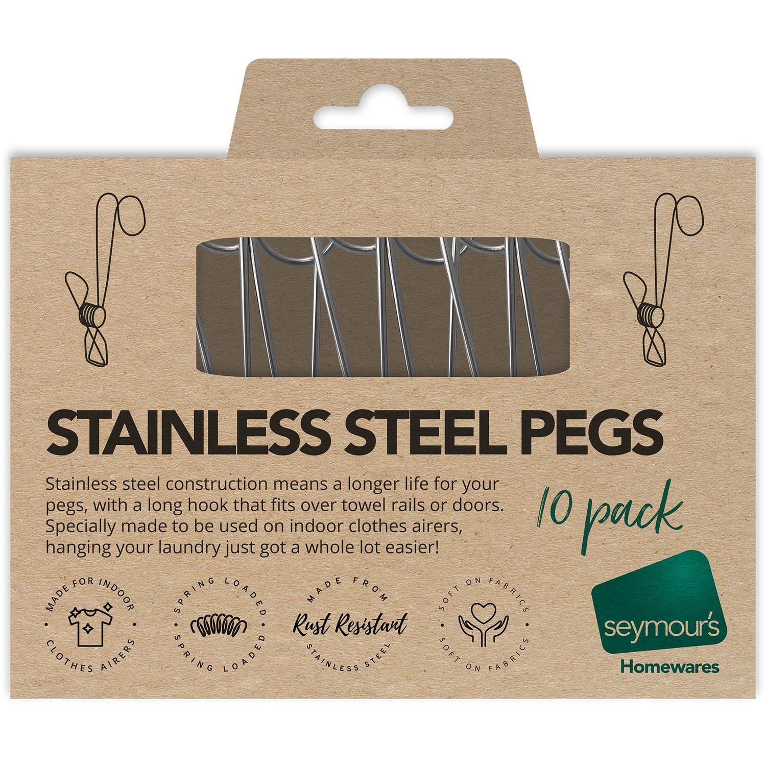 Seymours | Long Stainless Steel Pegs 10 pack | Mitre10